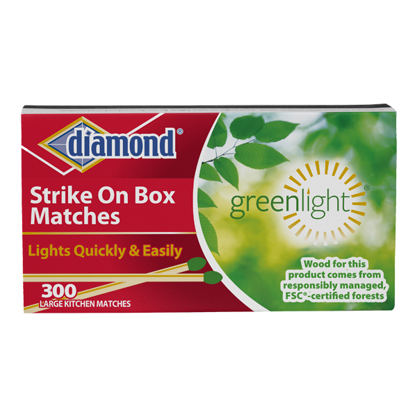 Diamond Greenlight Strike On Box Matches - Diamond Brands