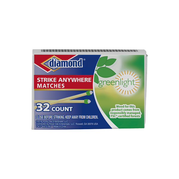 Diamond Greenlight Strike Anywhere Penny Matches - Diamond Brands