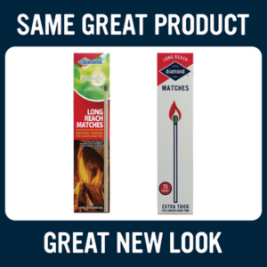 Diamond® Long Reach Matches, Large Strike On Box Matches - Diamond Brands