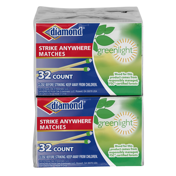 Diamond Greenlight Strike Anywhere Penny Matches - Diamond Brands